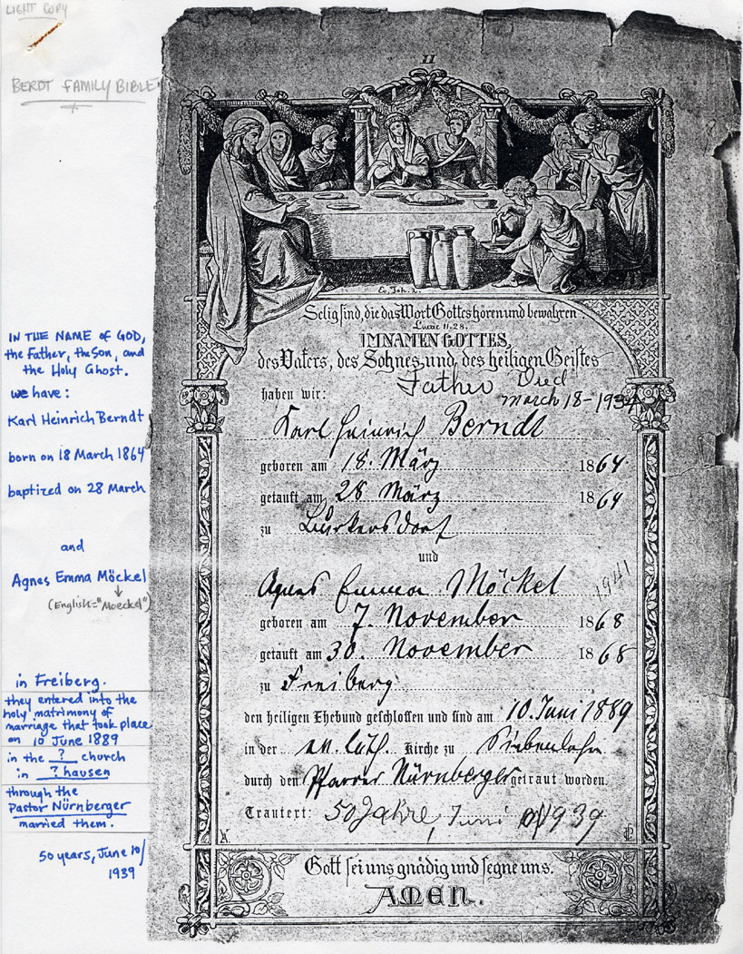 Berndt Family Bible